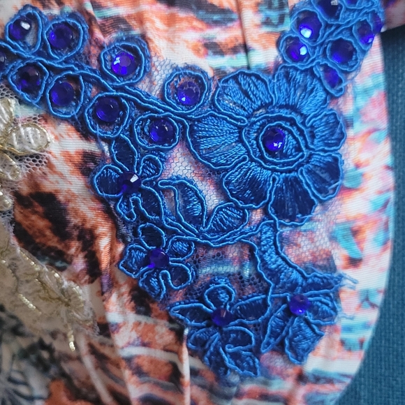 Despi | Swim | Despi Swimsuit Gold Embroidery With Blue Rhinestone ...